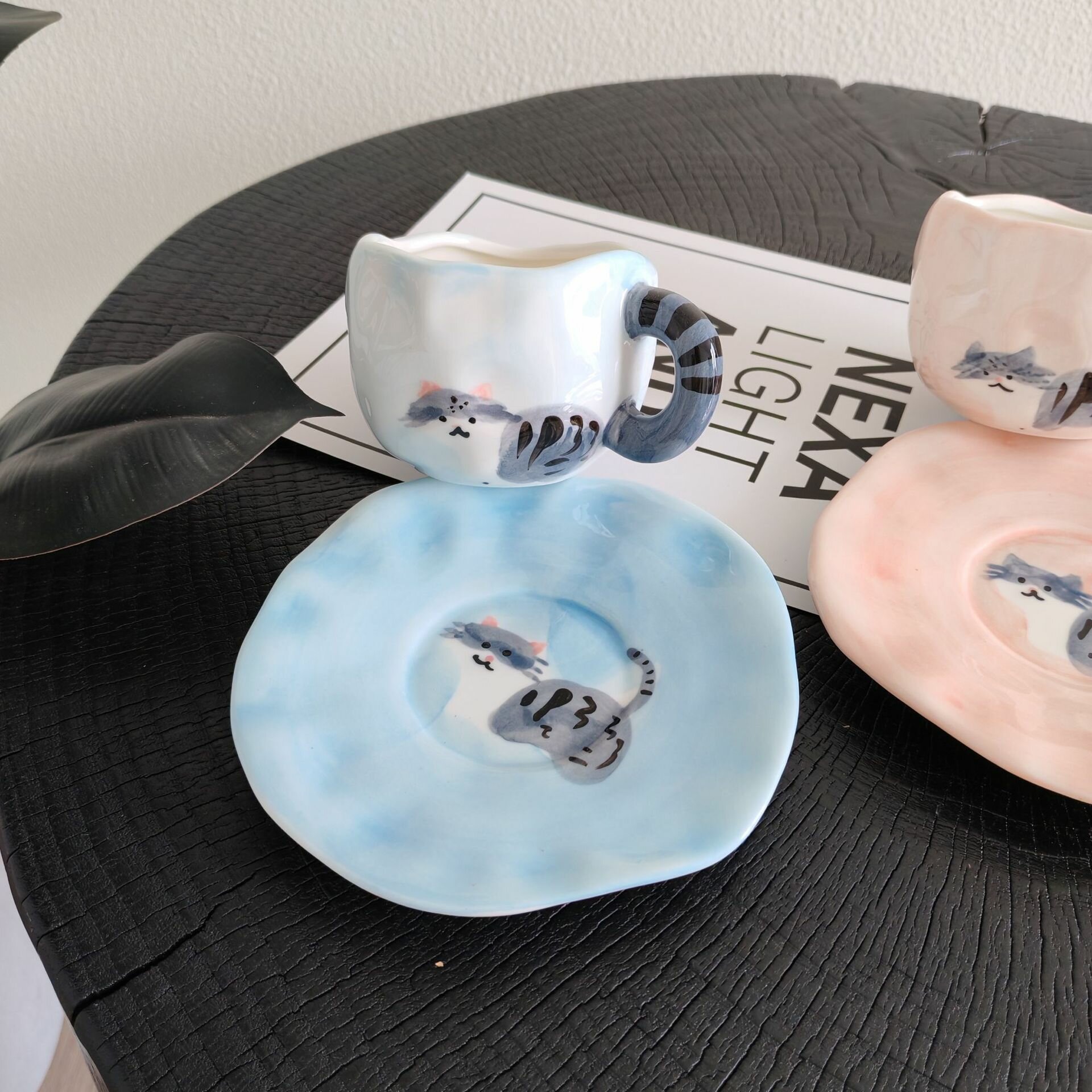 Керамическая кружка с ручной росписью в виде сердца, кофейная чашка нестандартной формы, милая чашка для завтрака, чашка для воды.