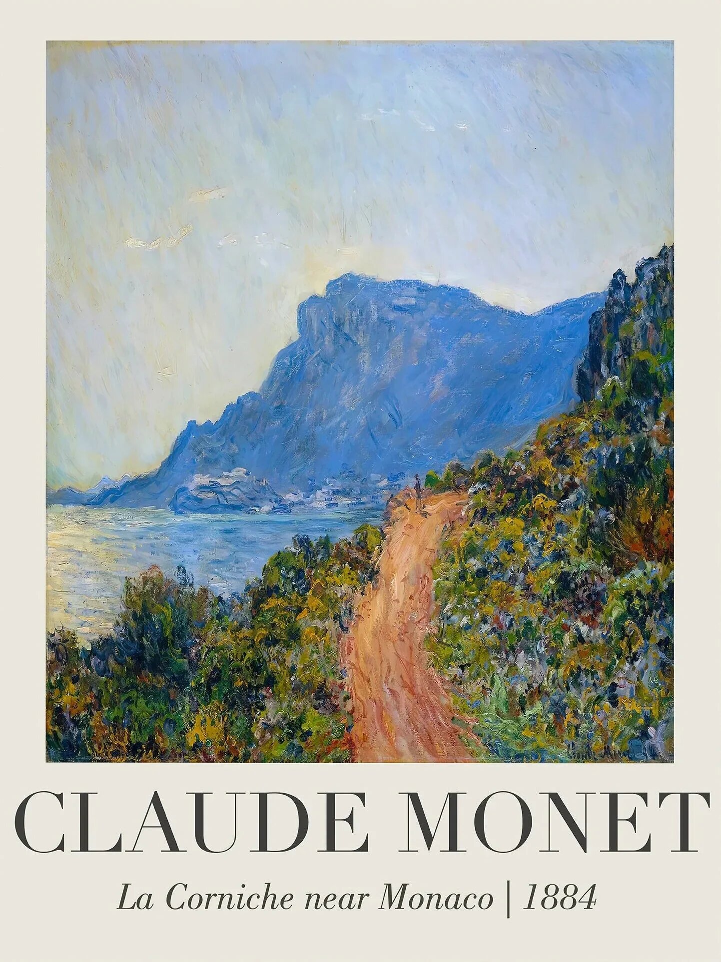 Клод Моне. La Corniche near Monaco, 30x40см, без рамы