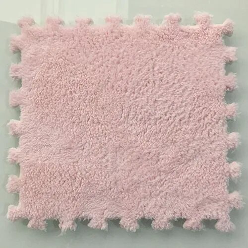 Модульная ПВХ плитка с флокированием розовая 300х300 мм 10 штук для дома