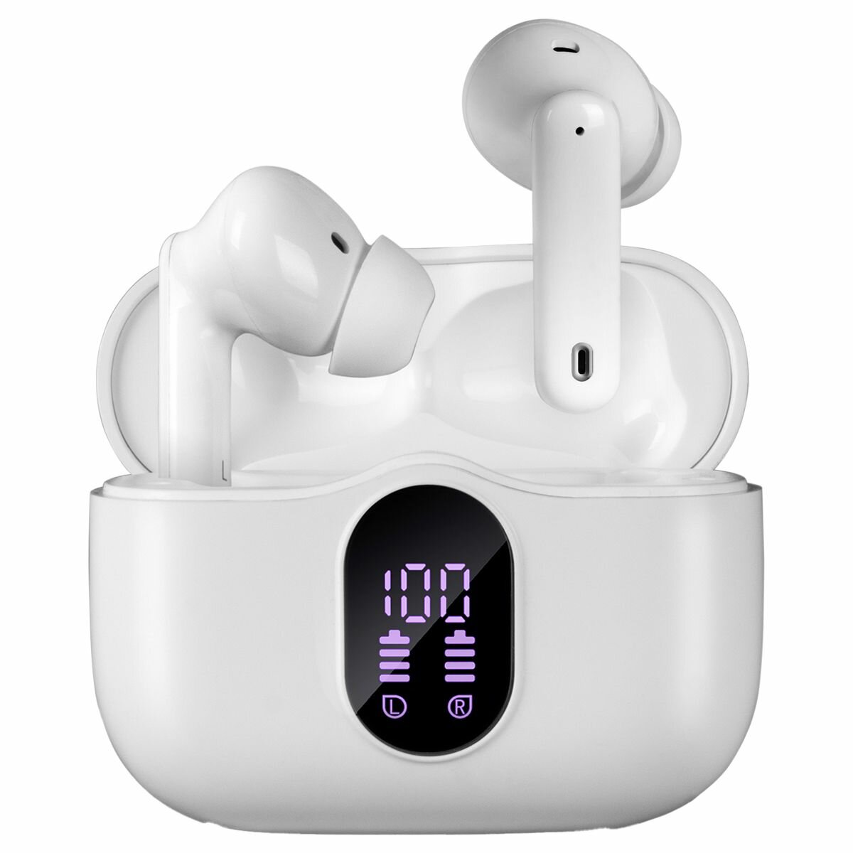 Наушники с микрофоном беспроводные Sven E-310B, TWS Bluetooth, разъем Type-C, белый (SV-022624)