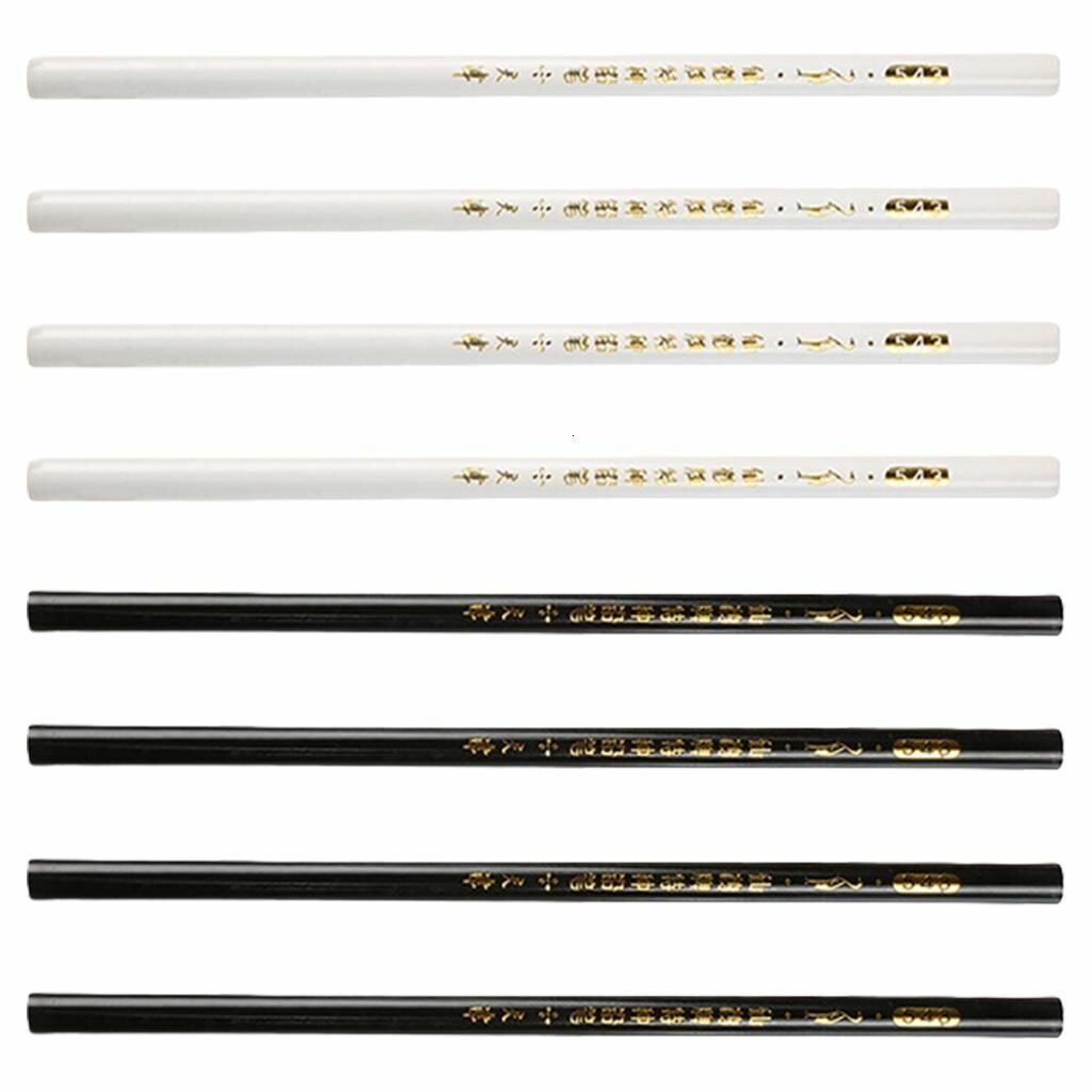 Цветные швейные карандаши, 8 шт, - 4 черных 4 белых