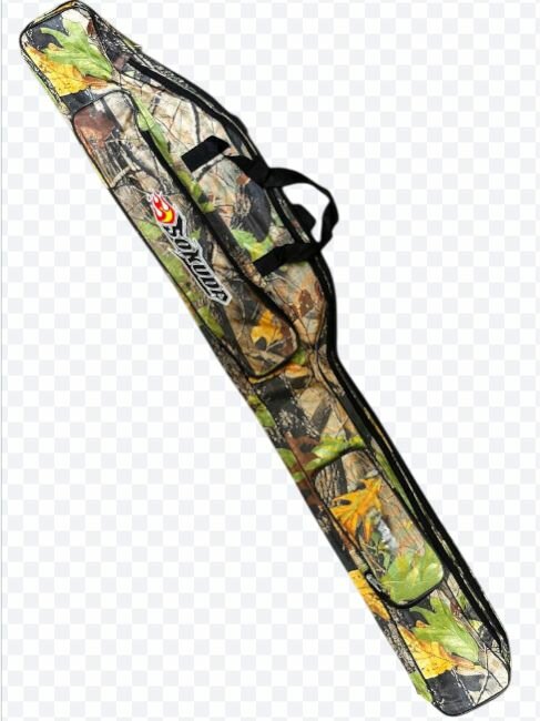 Чехол для удочек 130см, 2 боковых кармана под снасти/Чехол для ружья/рюкзак оружейный