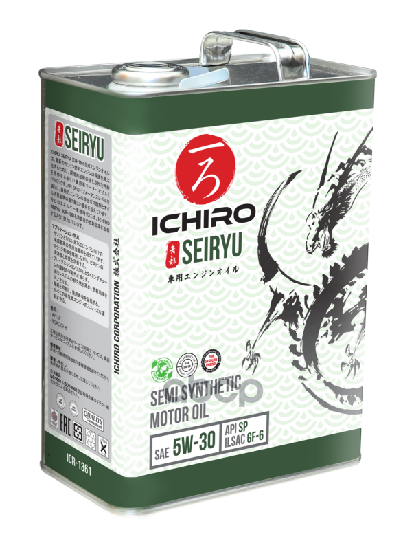 ICHIRO 5W-30 SEIRYU SP/ILSAC GF-6A, 4л, (полусинт. мотор. масло)