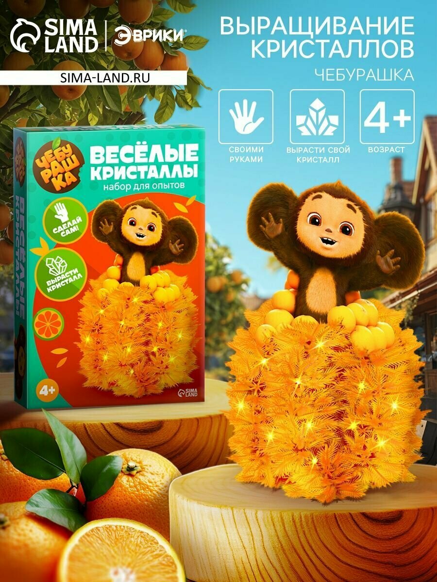 Опыты и эксперименты для детей "Выращивание кристаллов" Чебурашка