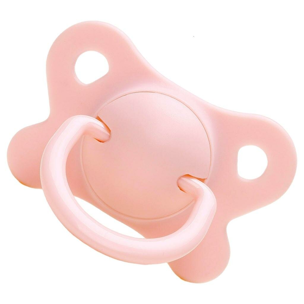 Соска-пустышка бабочковидная силиконовая, Розовый