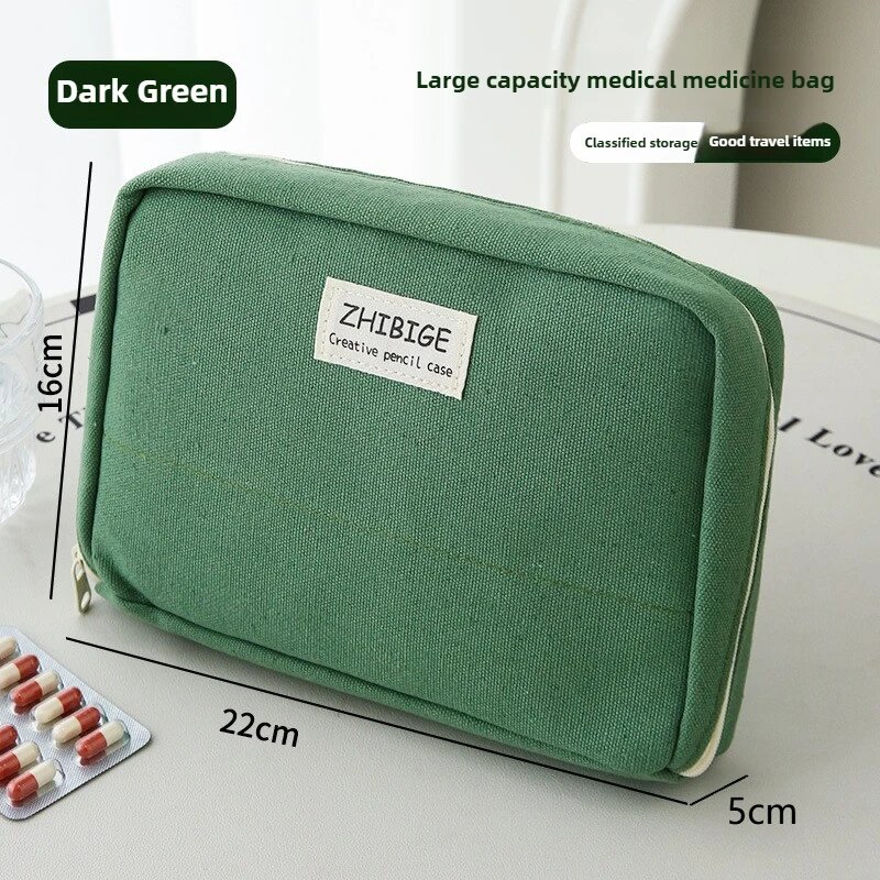 Портативная сумка для хранения лекарств Темно-зеленый, Green