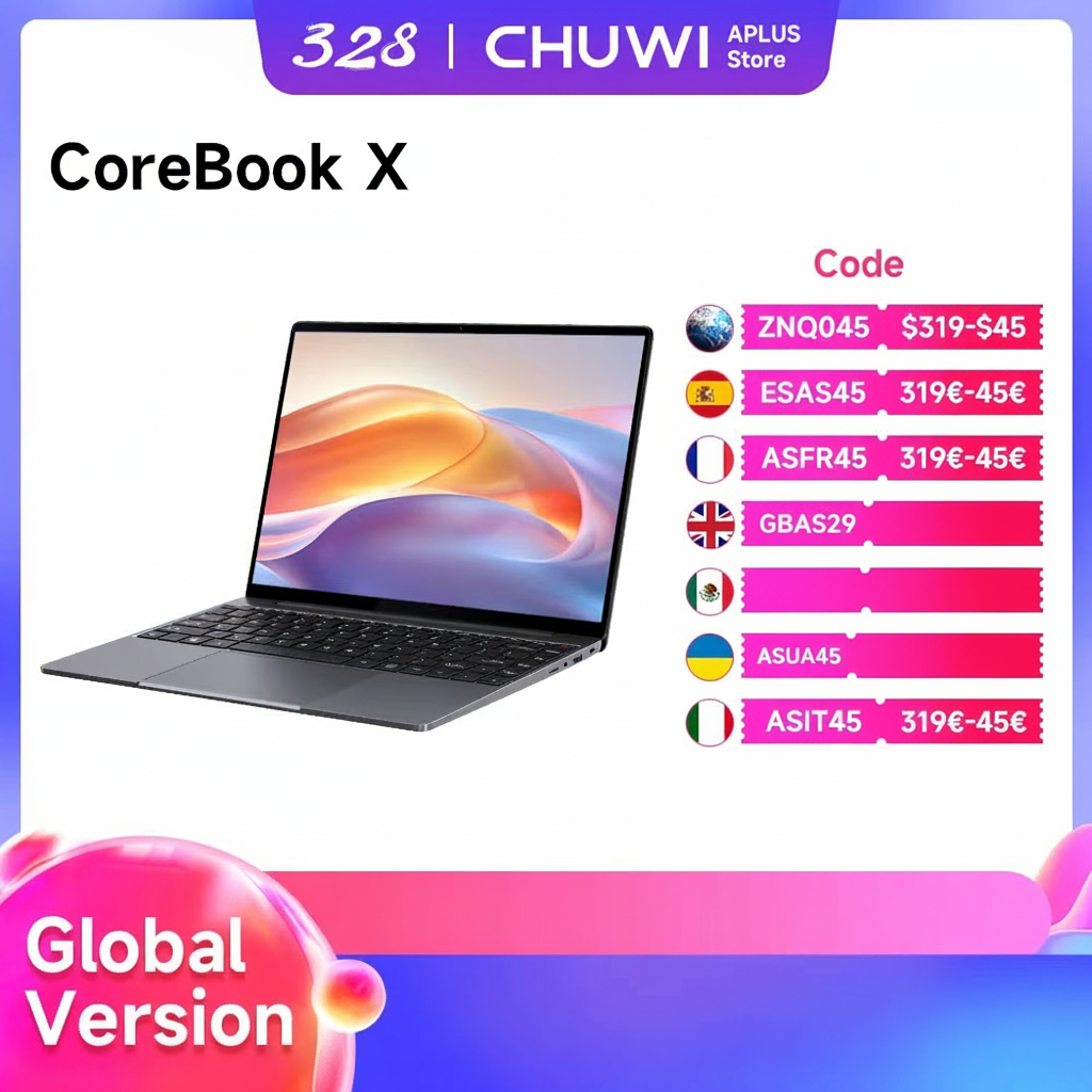 Ноутбук Chuwi CoreBook X, 14", 16/512ГБ, R5 7430U, Windows