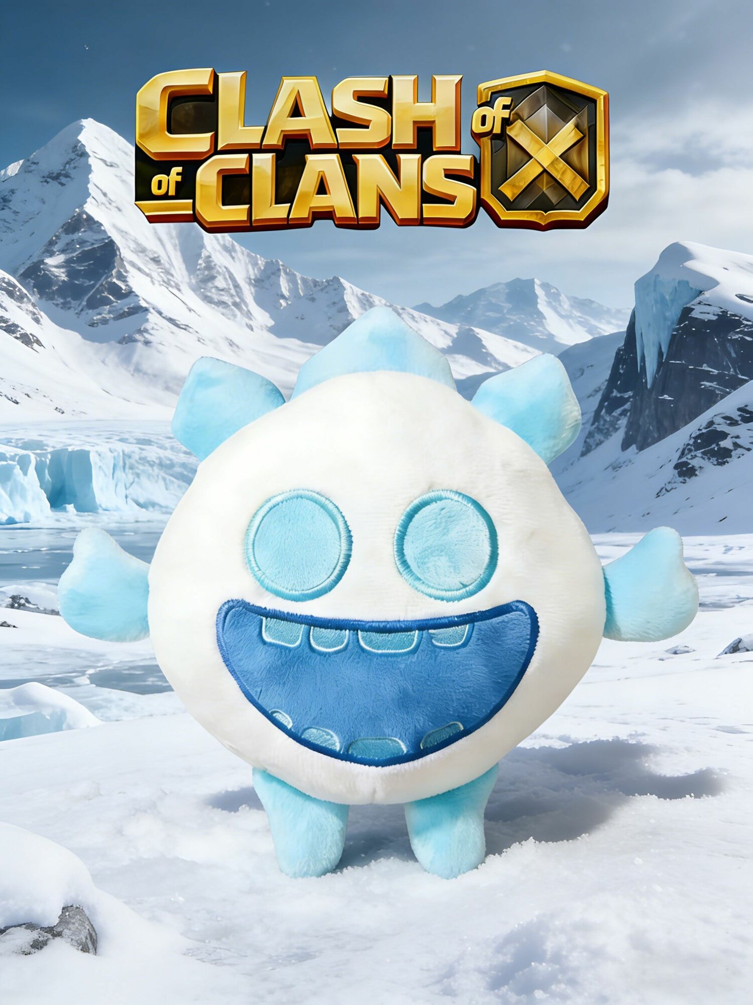 Мягкая игрушка Clash of Clans / Clash Royale: Ледяной дух (Ice Spirit), 9 см
