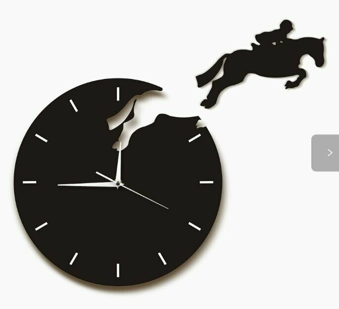 Настенные часы Силуэт верховой езды