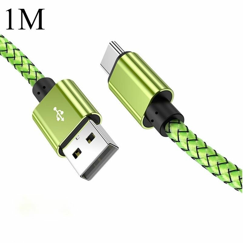 Кабель для мобильных устройств, 1 м, зеленый