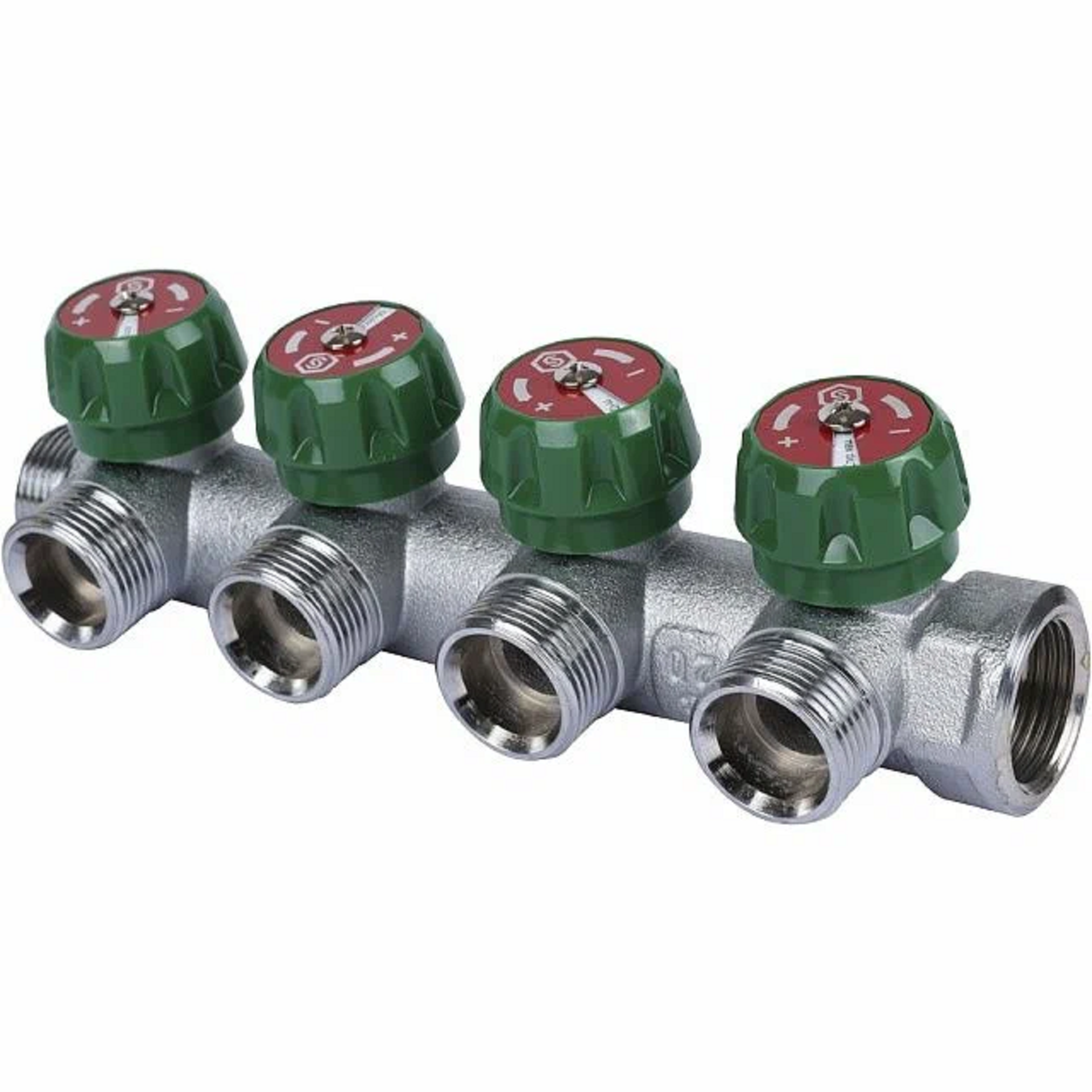 Коллектор Stout SMB-6850-343404 3/4" х 4 х 3/4" хромированный, евроконус 4 выхода