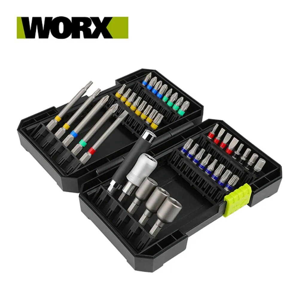 Набор сверл Worx WA1149, 42 шт. Набор сверл для дерева, металла, пластика. HSS
