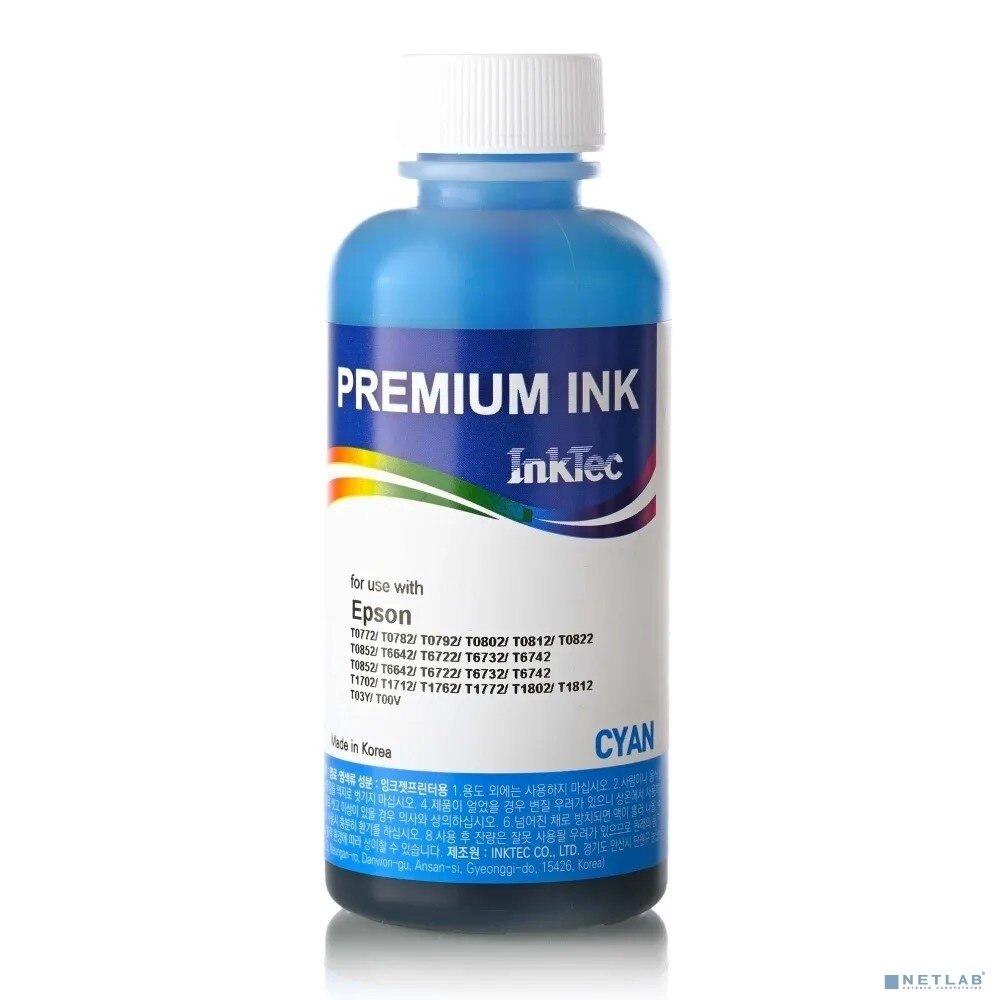 Чернила Epson R270, E0010 (InkTec) T0822, C, 0,1л (оригинальная фасовка)