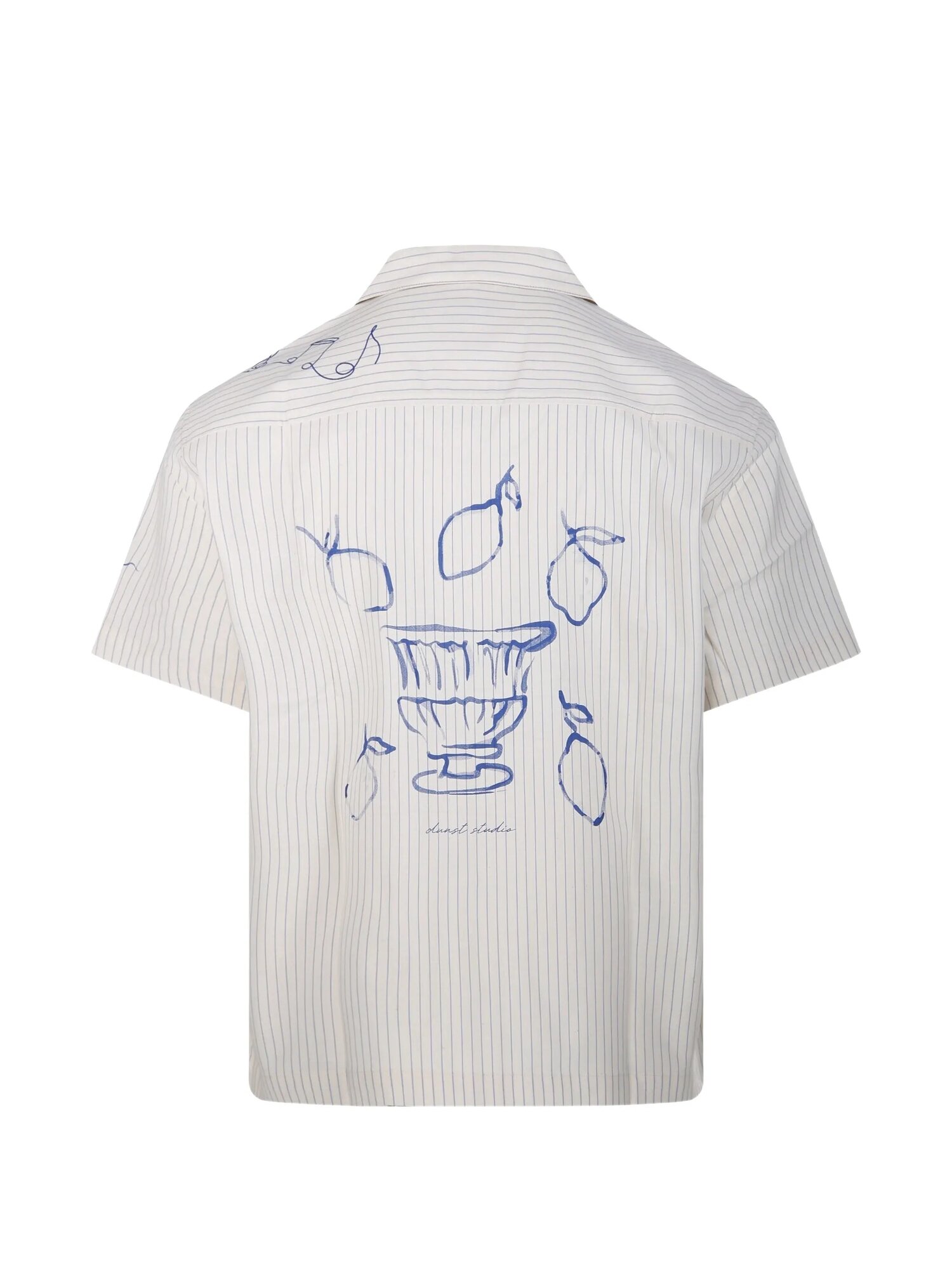 Рубашка Dunst Striped embroidered shirt, размер L, разноцветный — фото 1