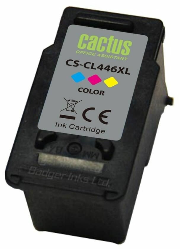Картридж струйный CACTUS CL-446XL многоцветный, 10мл для Canon PIXMA MG2440 2540 2940 iP2840, с чипом (CS-CL446XL)