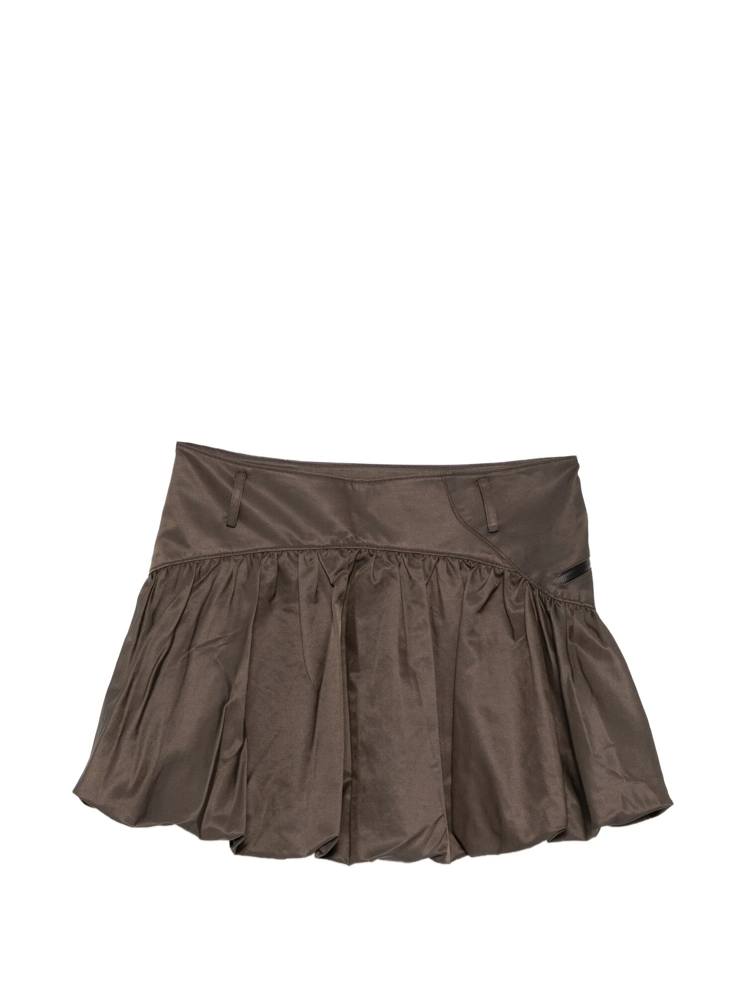 Юбка Andersson Bell Zip pocket mini skirt, размер 40, коричневый — фото 1