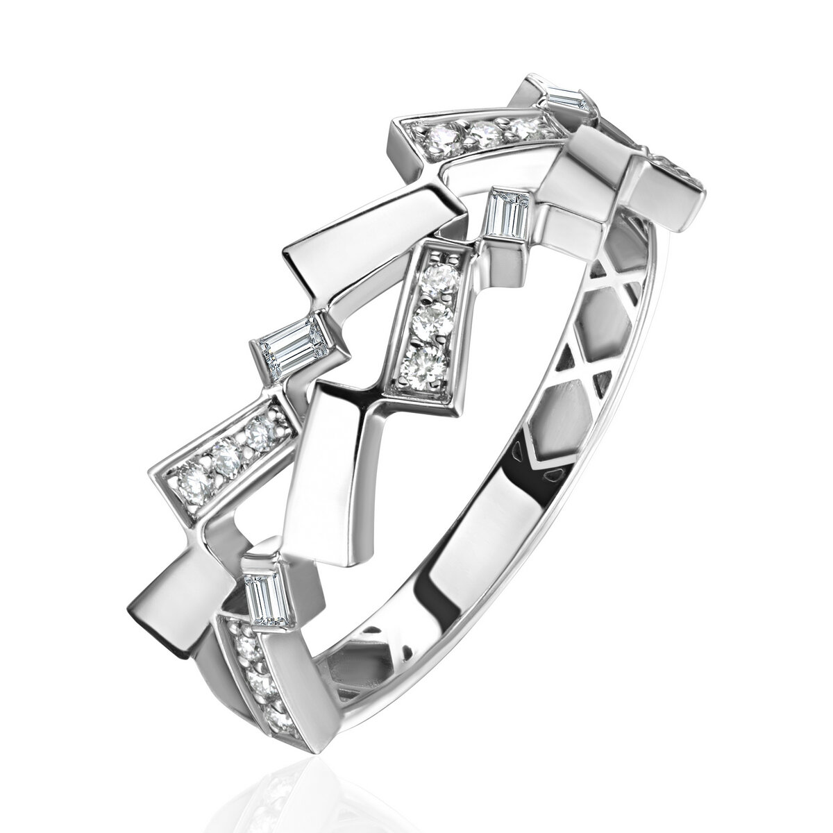 Кольцо, белое золото, 585 проба, бриллиант