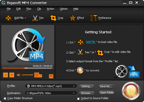 Bigasoft MP4 Converter PC Ключ • Цифровой ключ • регион Весь мир