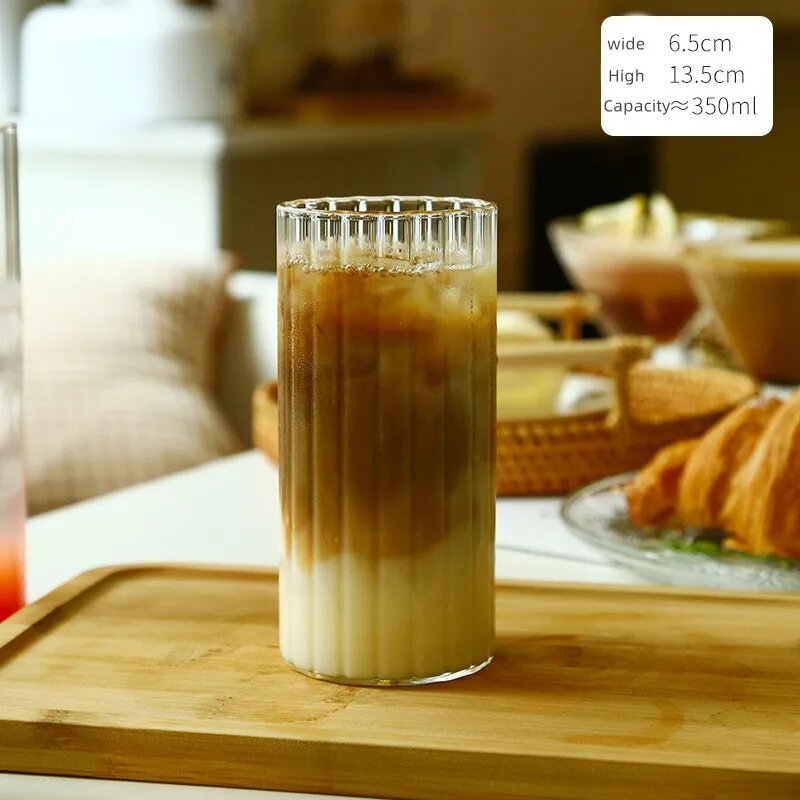 Стеклянный стакан 350ml для кофе и напитков