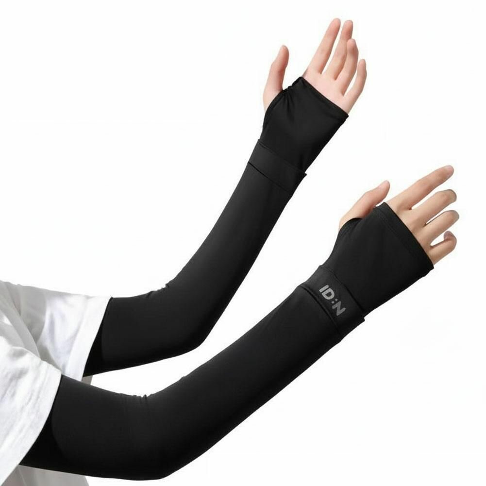 Нарукавники от солнца женские бесшовные из льняного шелка, защита от ультрафиолета для вождения