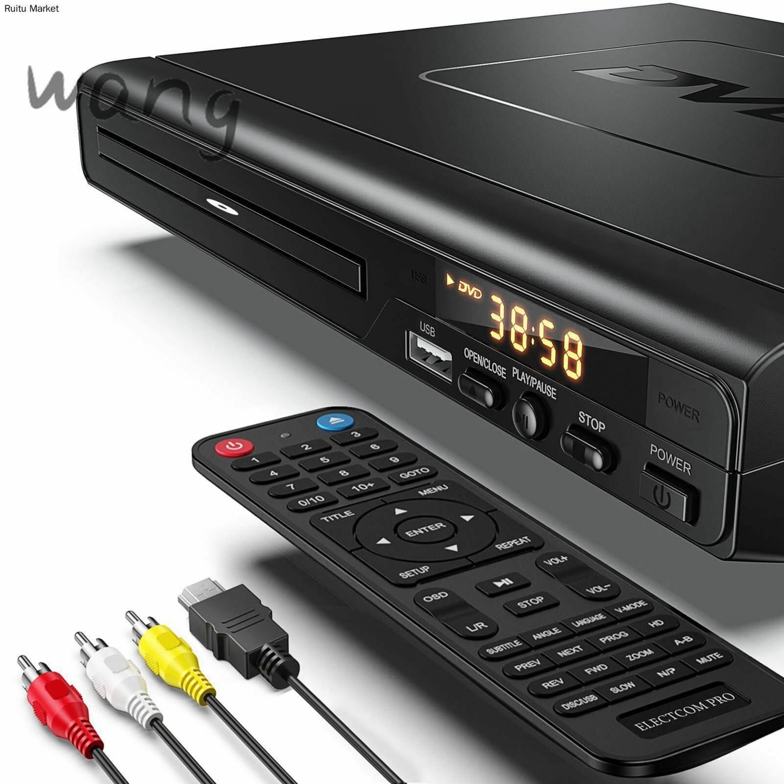 ELECTCOM / HD 1080P DVD-плеер 3621 / В комплекте кабель HDMI и кабель RCA