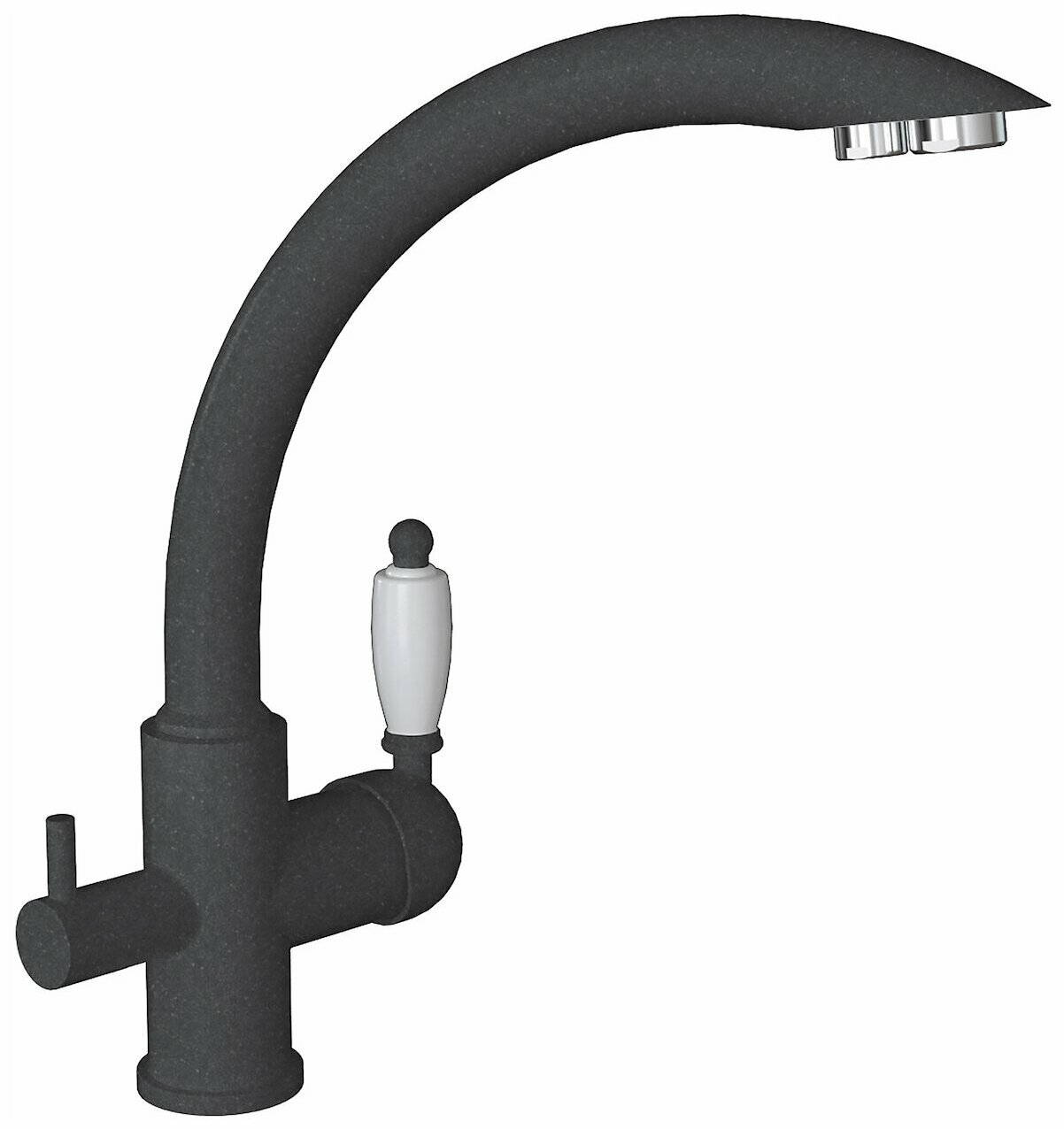 Смеситель Florentina Шале FL под фильтр, черный Fg (333.25H.2113.102)