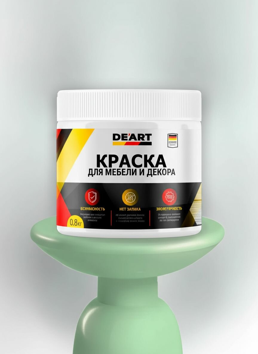 Краска для мебели глянцевая оливковая De art
