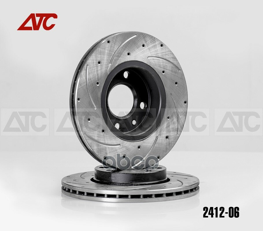 Диск тормозной LADA LARGUS/VESTA с ABS "АТС" SPORT перфорация+канавки ком. 2шт. 260 мм АТС арт. АТС2412-06