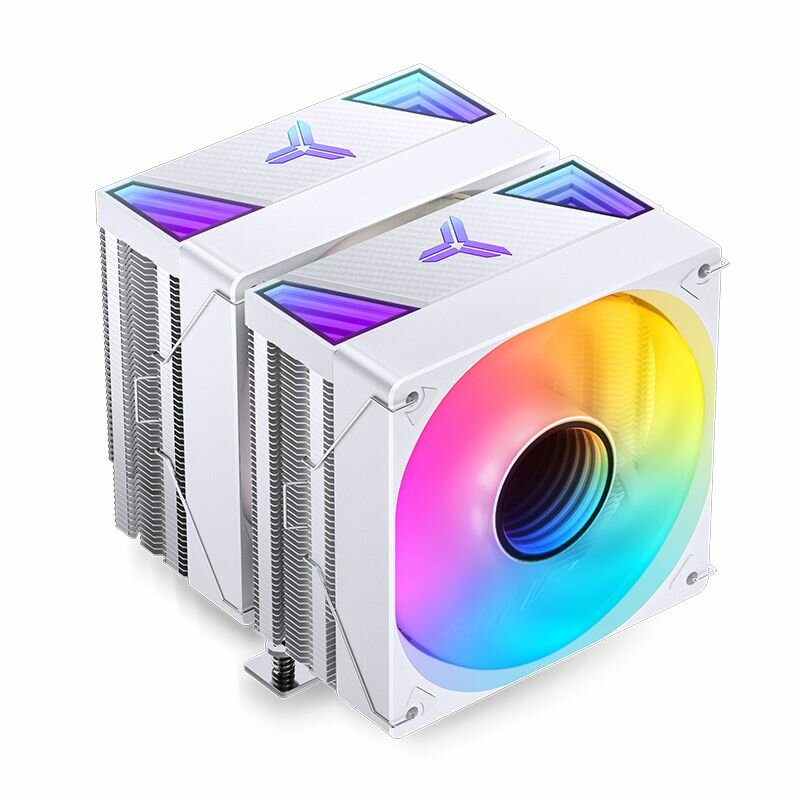 Кулер для процессора JONSBO CR-3000 ARGB White LGA20XX/1700/1200/115X/AM5/AM4 (TDP 260W, PWM, 2 x 120mm ARGB Fan, 7 тепловых трубок, медная база, белый, 4-pin)