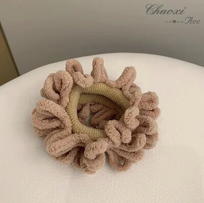 Мягкие плюшевые резинки для волос с помпоном PO-11