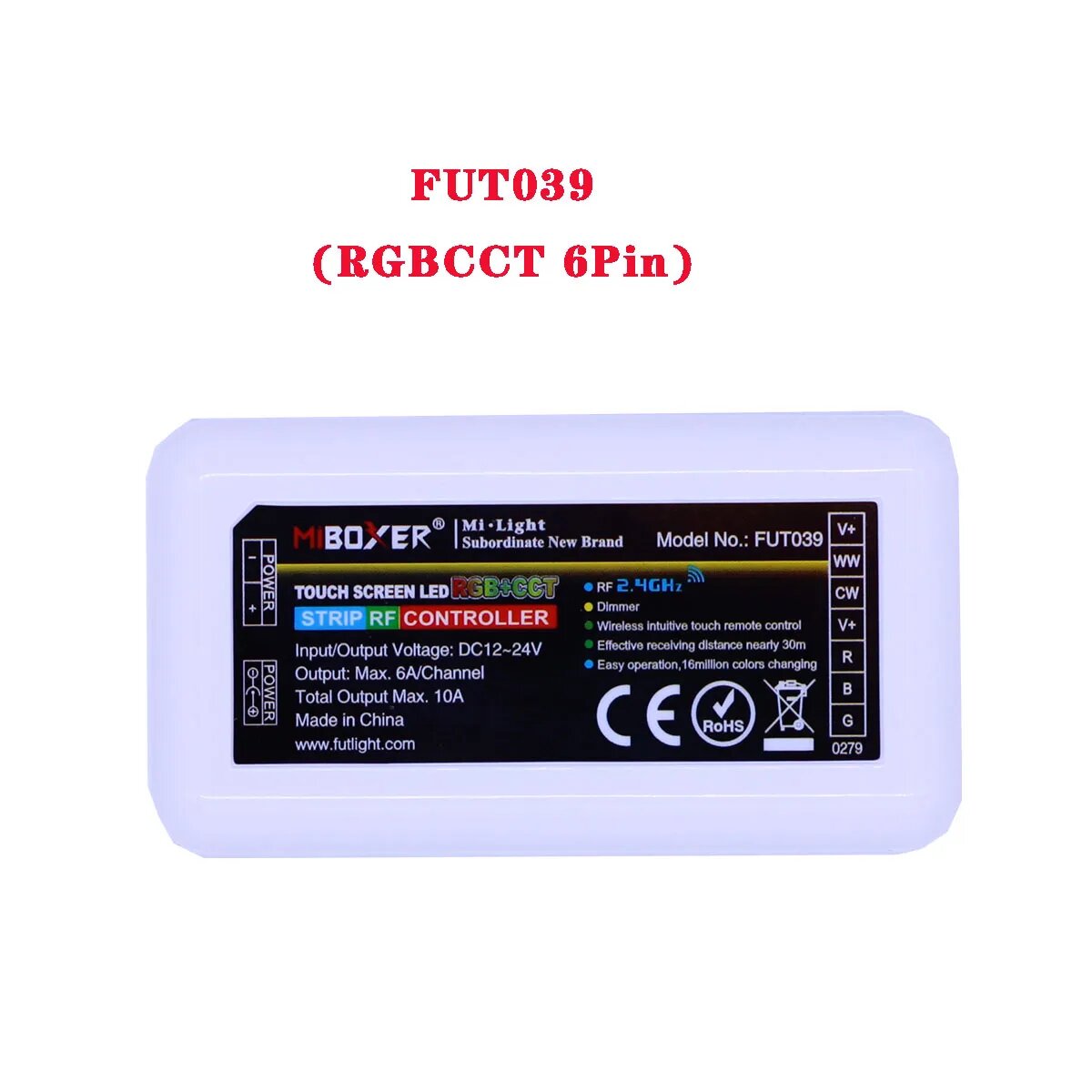 MiLight RGB+CCT контроллер 4-зонный 1 FUT039