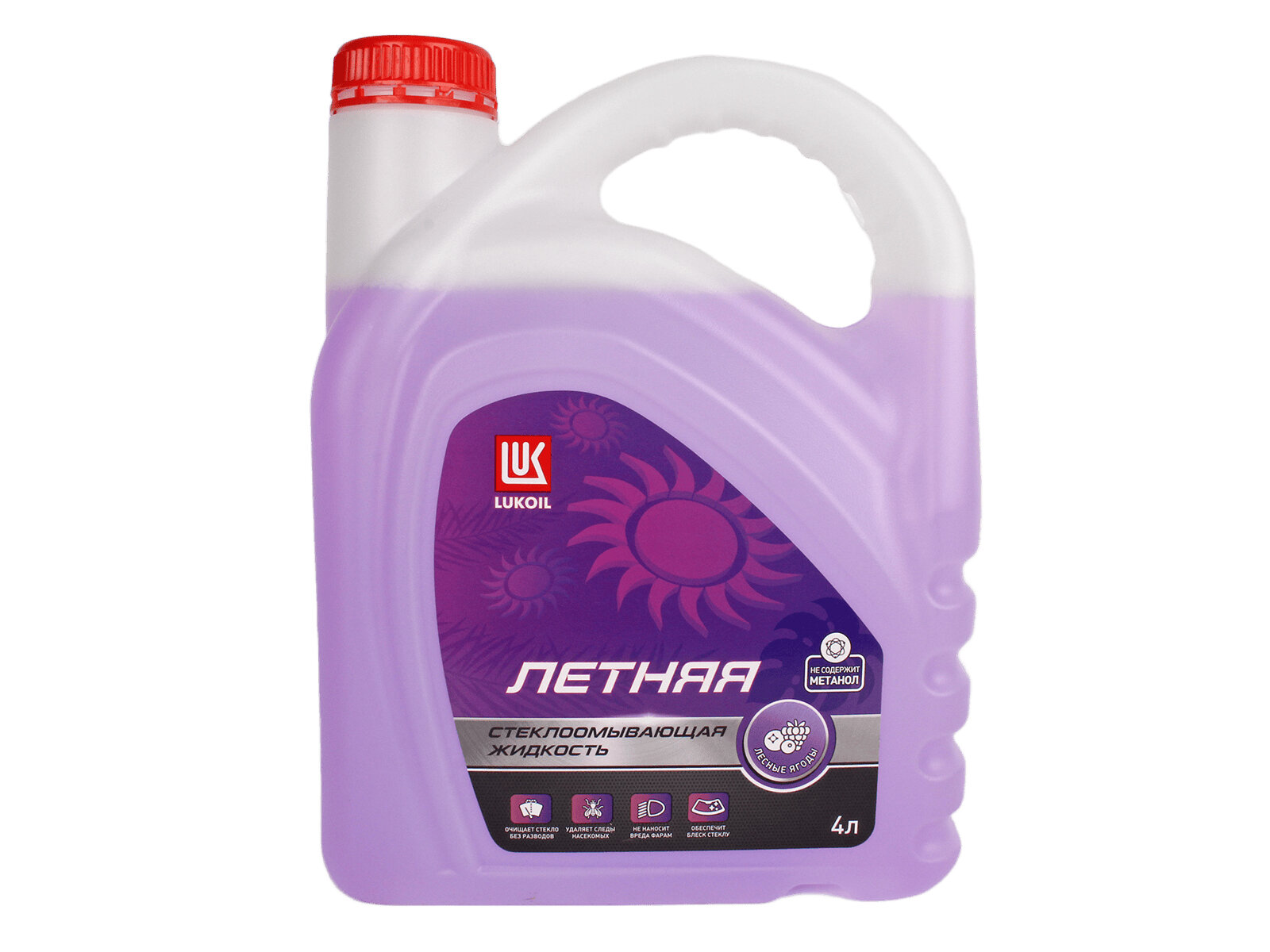 Жидкость стеклоомывающая летняя лесная ягода 4л ЛУКОЙЛ