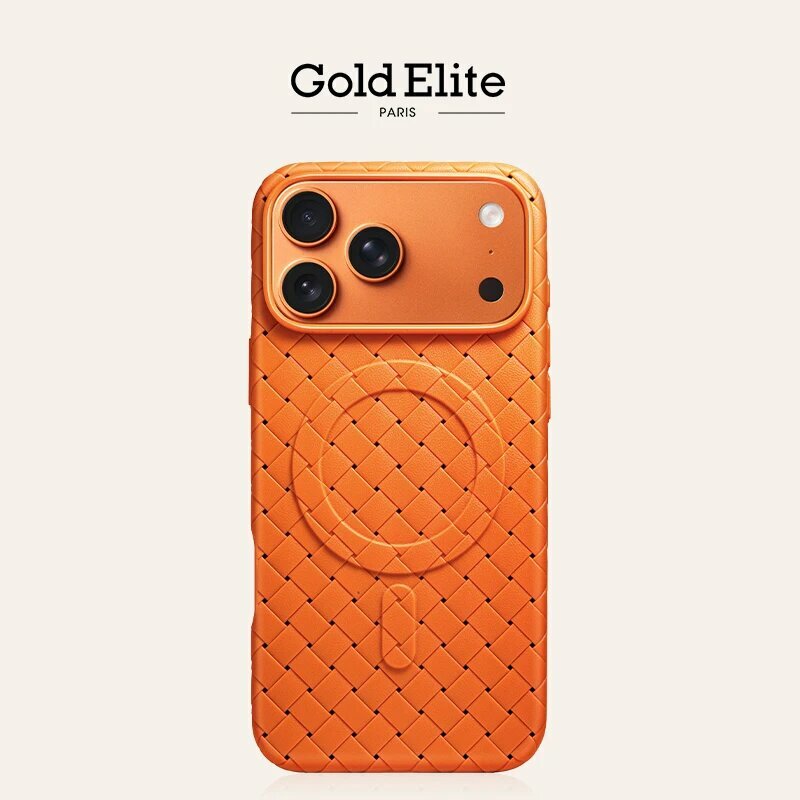 Оранжевый чехол Gold Elite для iPhone 17 Pro Max