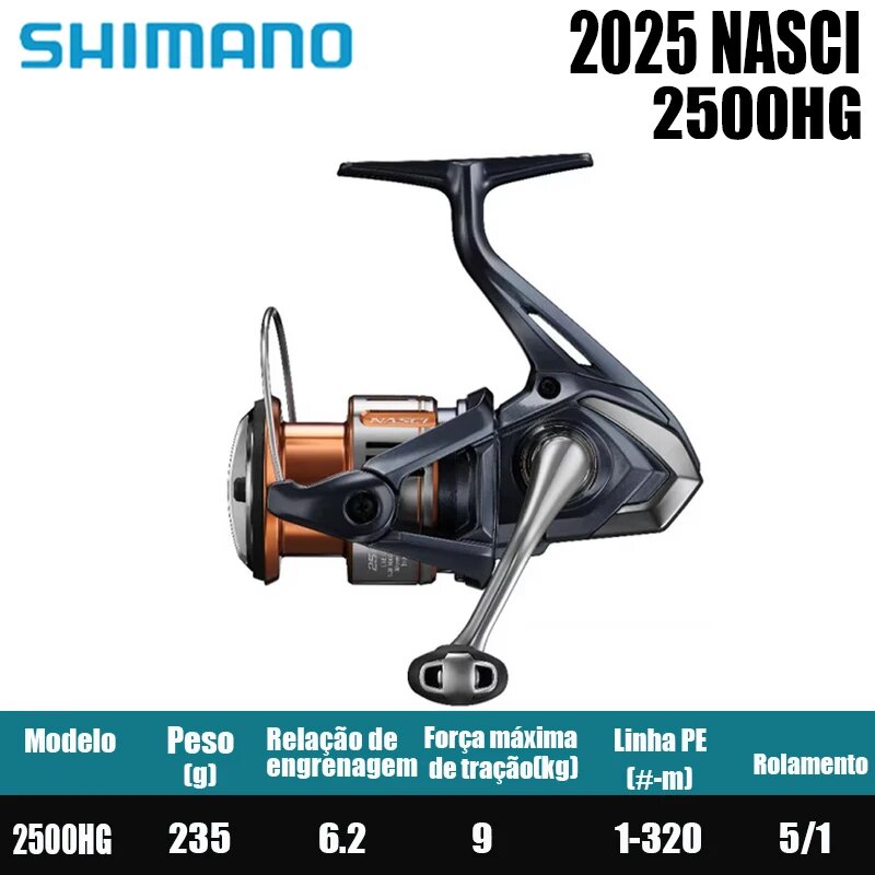 Спиннинговая катушка Shimano Nasci 2025 2500HG