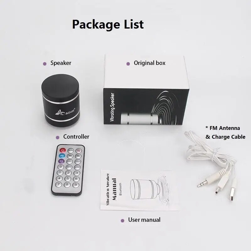 Портативная Bluetooth-колонка Adin D5 с FM-радио