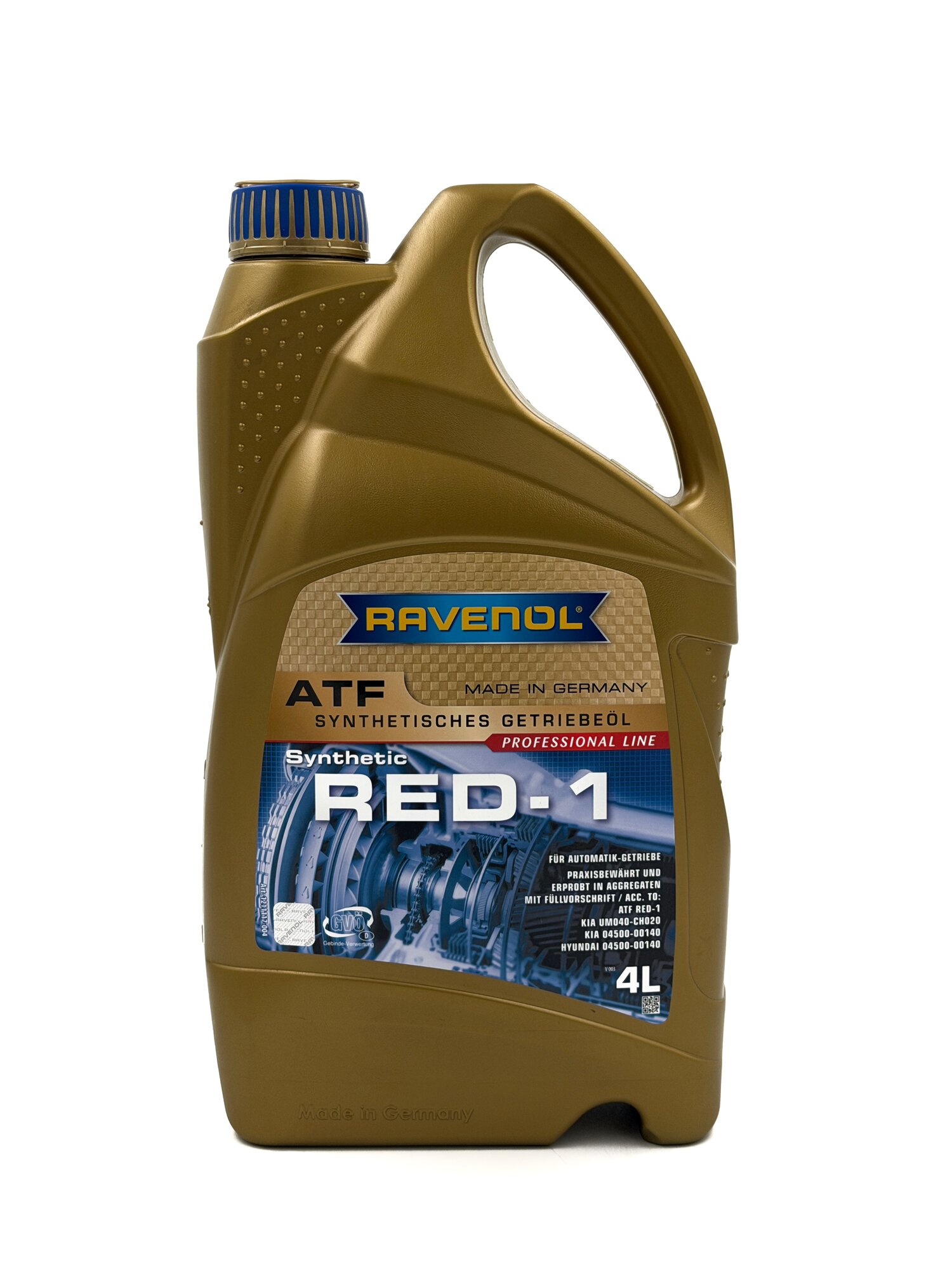 Масло трансмиссионное RAVENOL ATF RED-1, 4 литра, синтетическое
