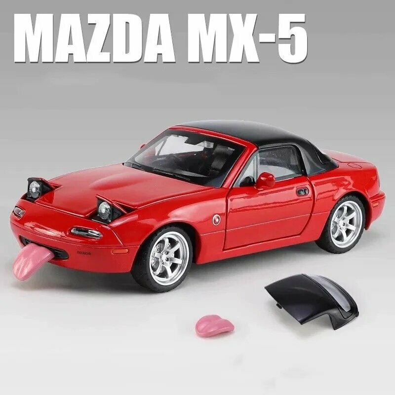 Модель автомобиля Mazda MX-5 1:32 из сплава спортивная коллекционная машинка, декор