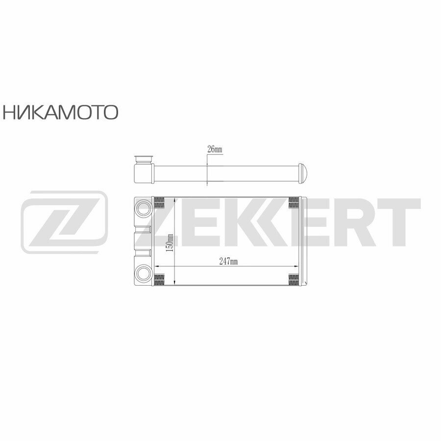 ZEKKERT MK-5173 Радиатор отопителя Uaz Patriot 16-