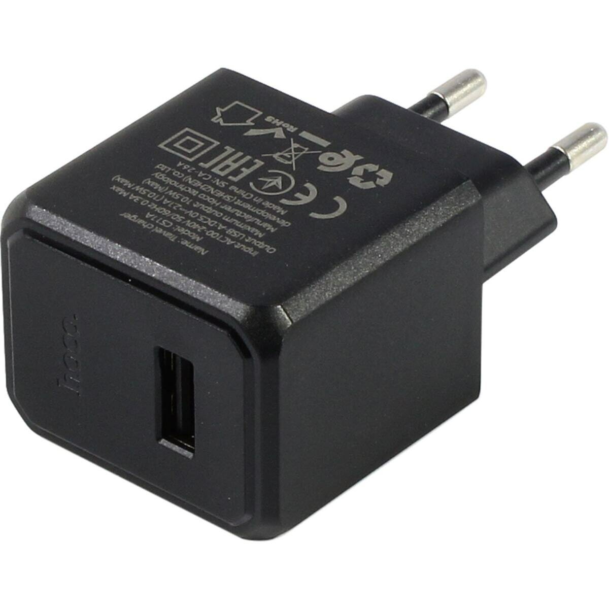 Hoco CS11A Black <603546> Зарядное устройство USB (Вых. DC5V, 10.5W, USB)