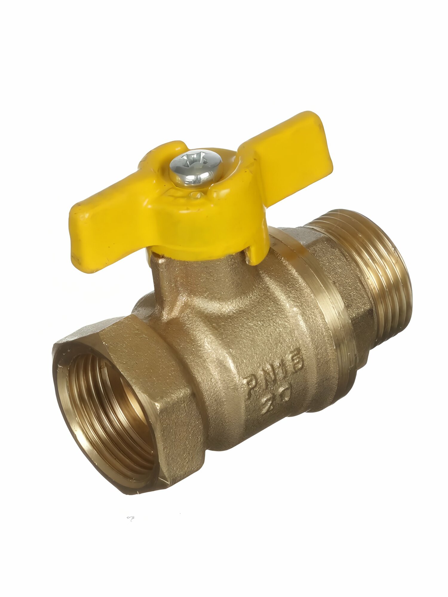 Кран для газа БАЗ 3/4" г-ш с ручкой-бабочкой — надежная запорная арматура российского производства для систем газоснабжения.