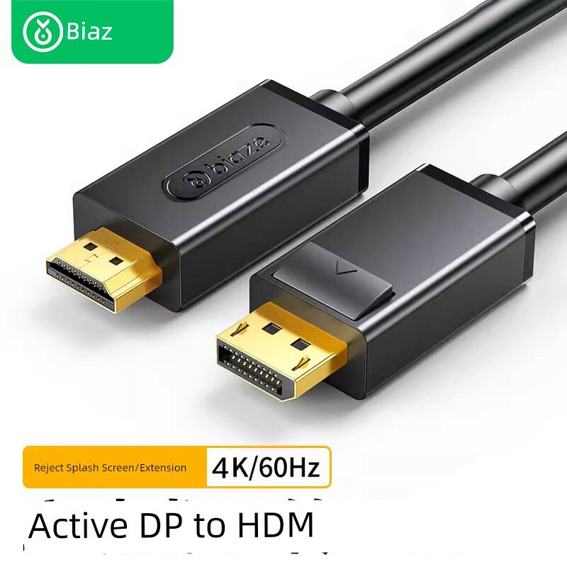 Активный кабель-адаптер DP к HDMI для 4K60Hz, длина 1 метр, высококачественное подключение монитора к компьютеру