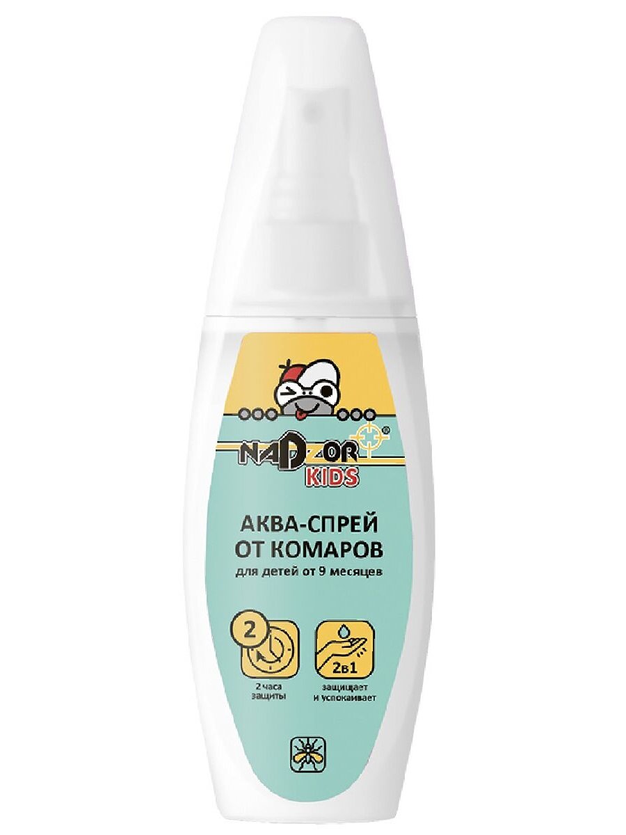 Аква-Спрей от комаров для детей от 9 месяцев Nadzor Kids 100мл