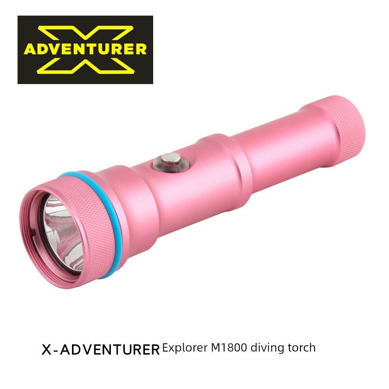 X-ADVENTURER M1800 Водонепроницаемый фонарь для дайвинга 100 м глубина 1800 люменов направленный свет розовый цвет