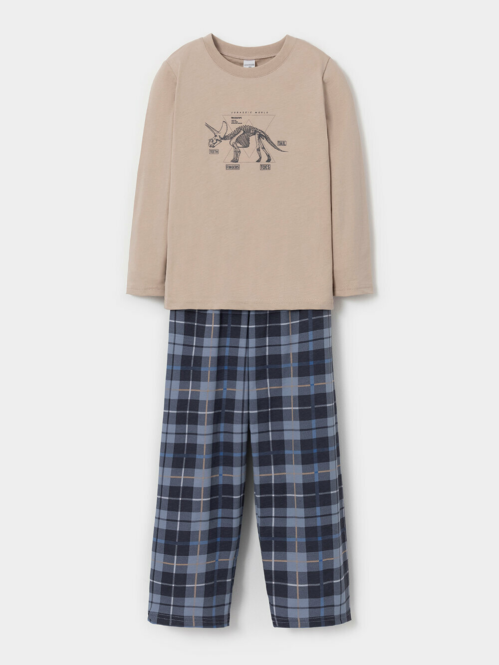 Пижама хлопковая для мальчика, с длинным рукавом