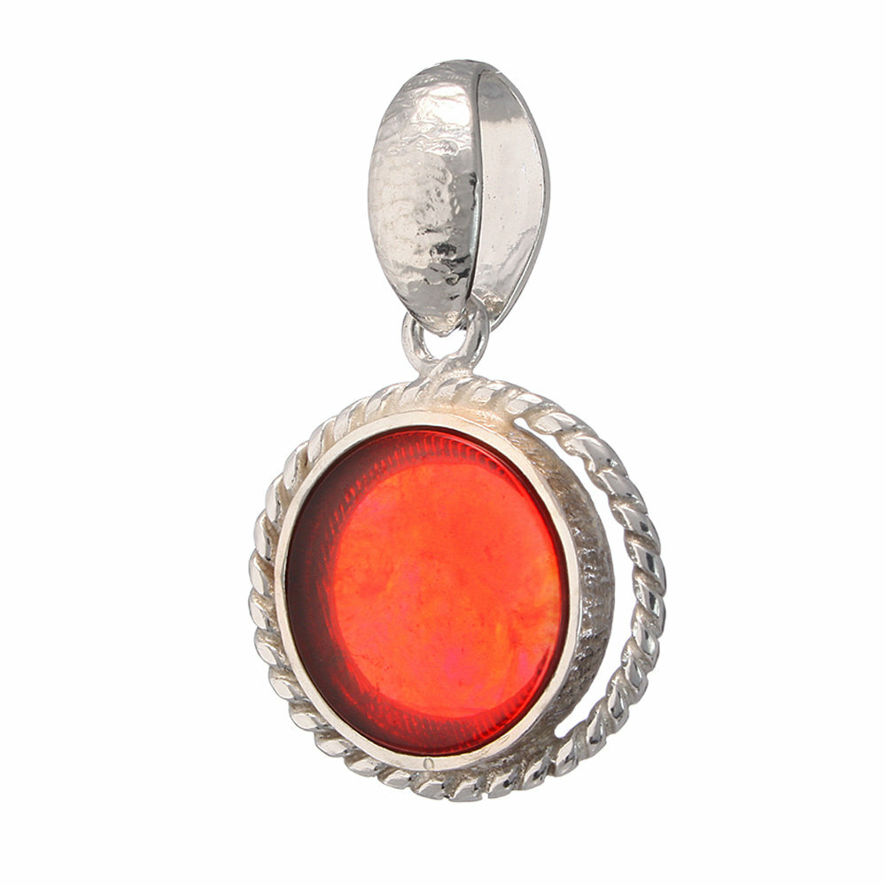 Подвеска, серебро, 925 проба, янтарь