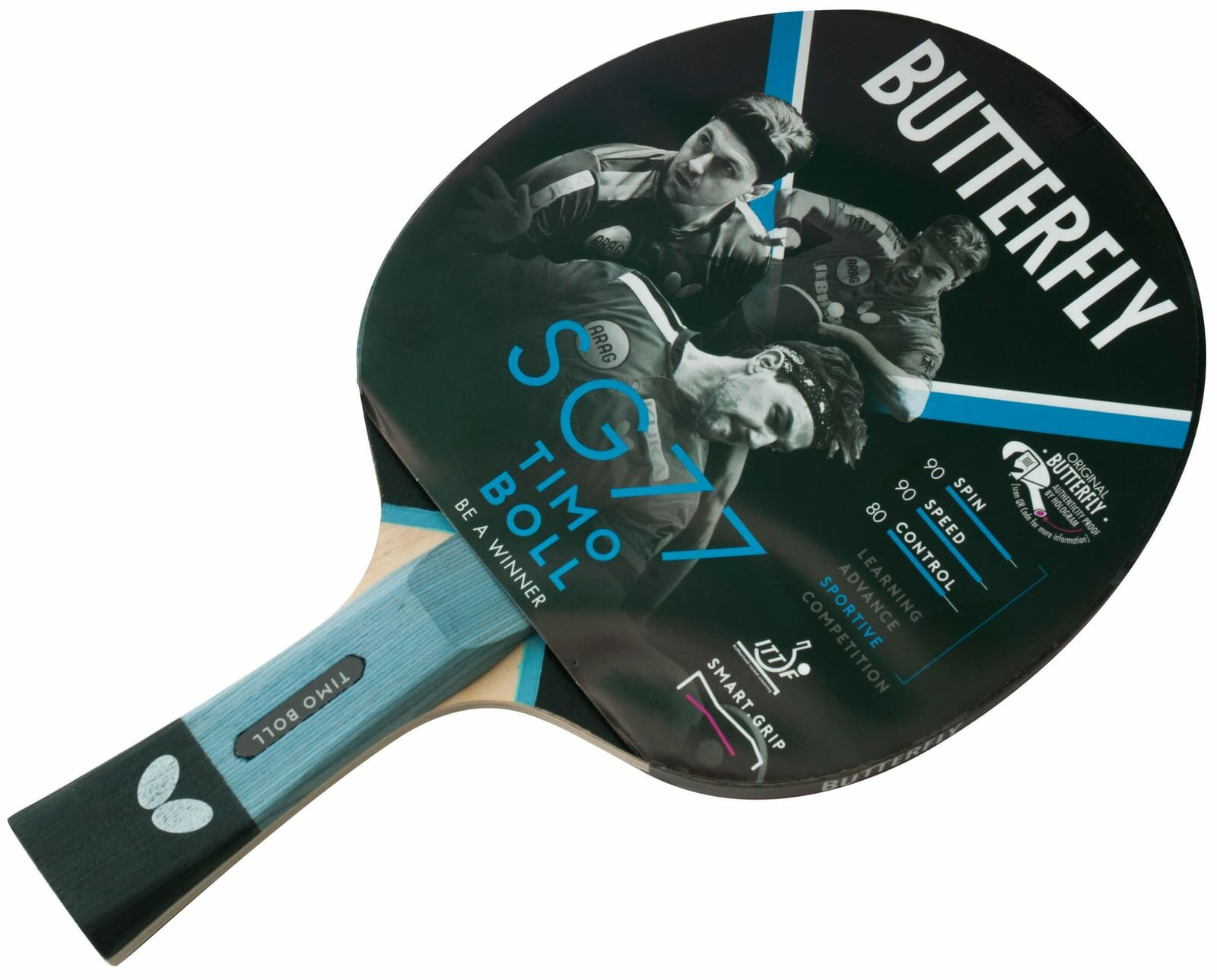DECATHLON ракетка для настольного тенниса Butterfly Timo Boll SG77, синий