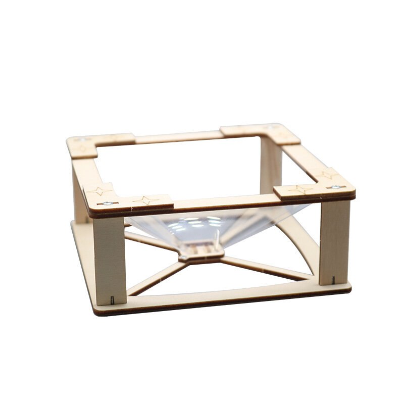 Деревянный проектор для 3D-голограмм, набор для научных экспериментов своими руками для детей – образовательный проект по оптической инженерии в рамках STEM-образования, модель пирамиды для проекции, игрушка для детей, мальчиков и девочек.