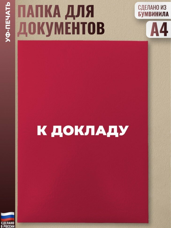 Красная папка "К докладу"