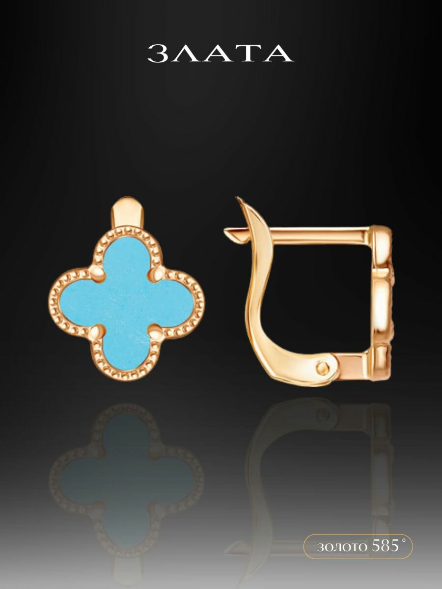 Серьги, красное золото, 585 проба