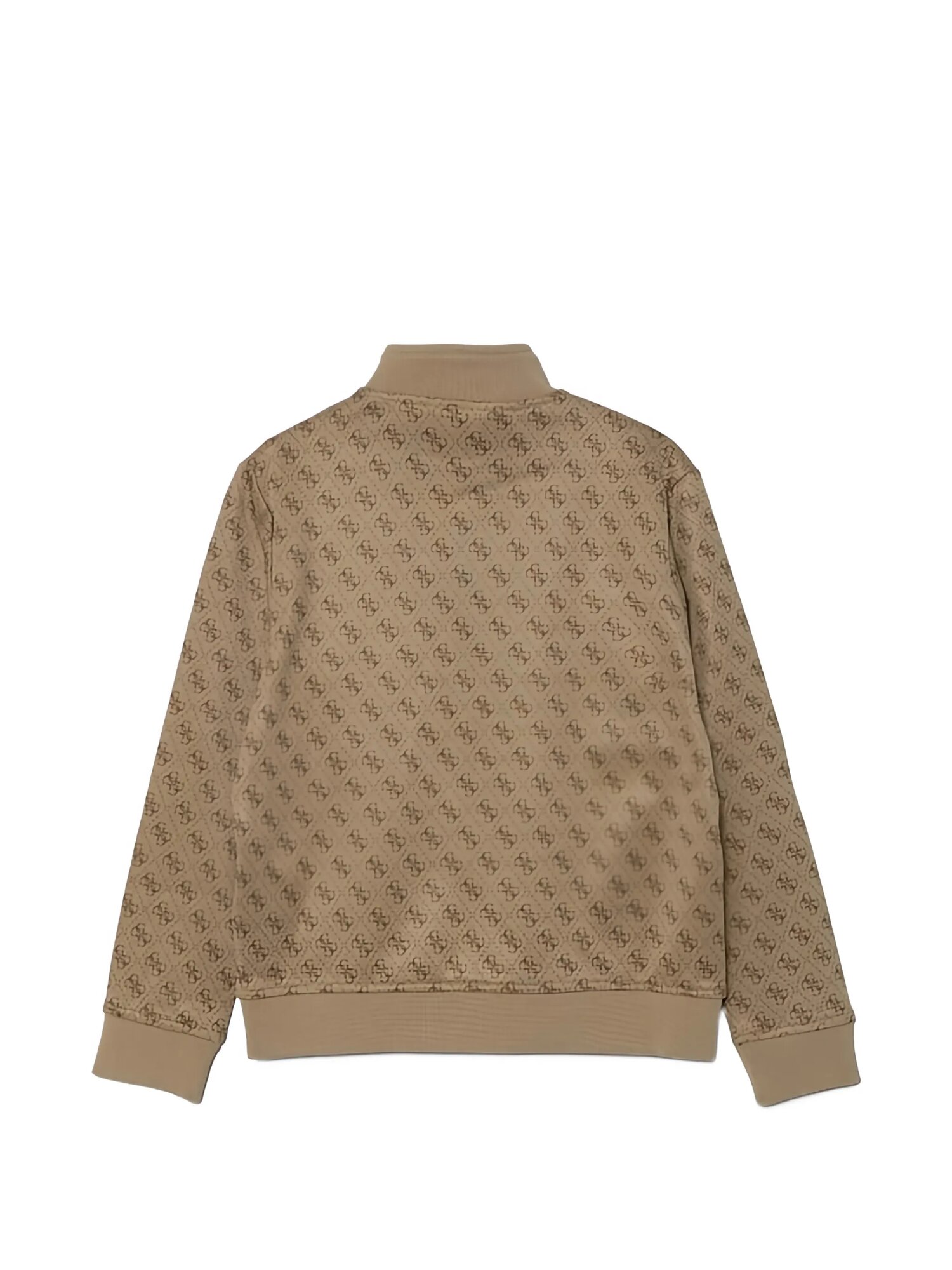 Куртка GUESS Monogram zip-up jacket, размер 7 лет, бежевый цветы мелкие — фото 1
